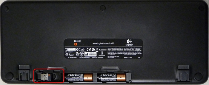 Unifying receiver storage in the MK360 mouse and keyboard – Logitech ...